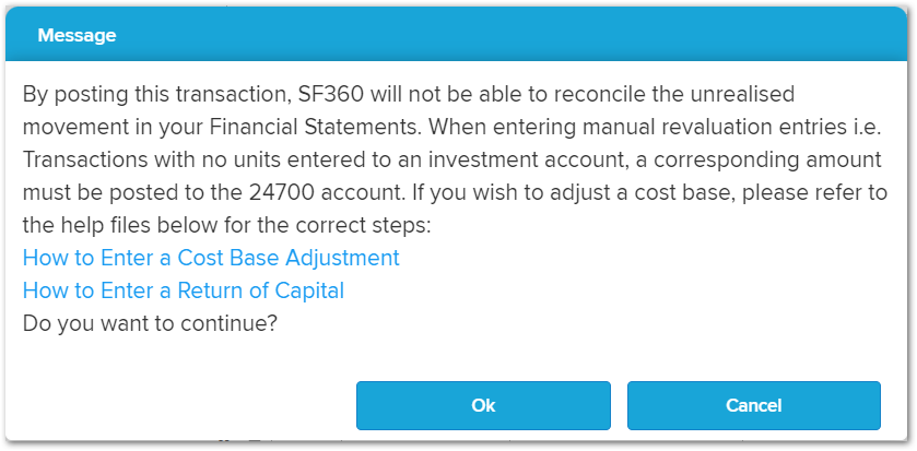 How to record Managed Investments when entering in Opening Balances ...