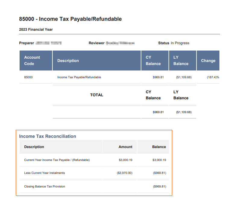 Workpapers 85000 Income Tax Reconciliation – Simple Fund 360 Knowledge ...