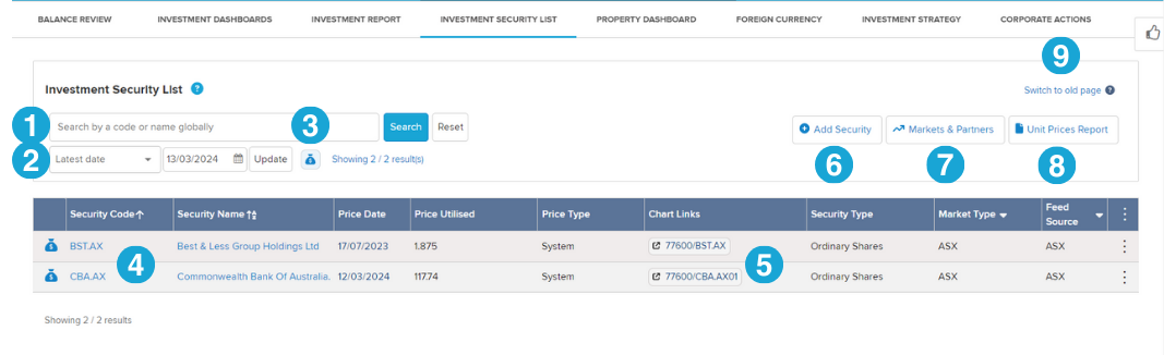 Investment Security List – Simple Fund 360 Knowledge Centre