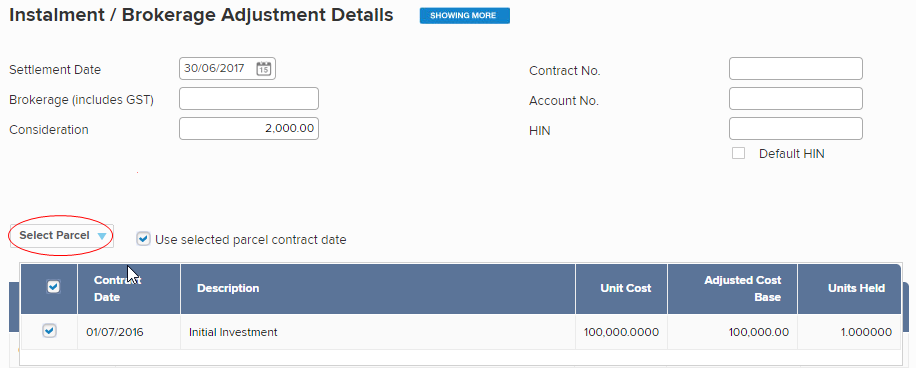 Processing Multiple Investments using a Single Investment account ...