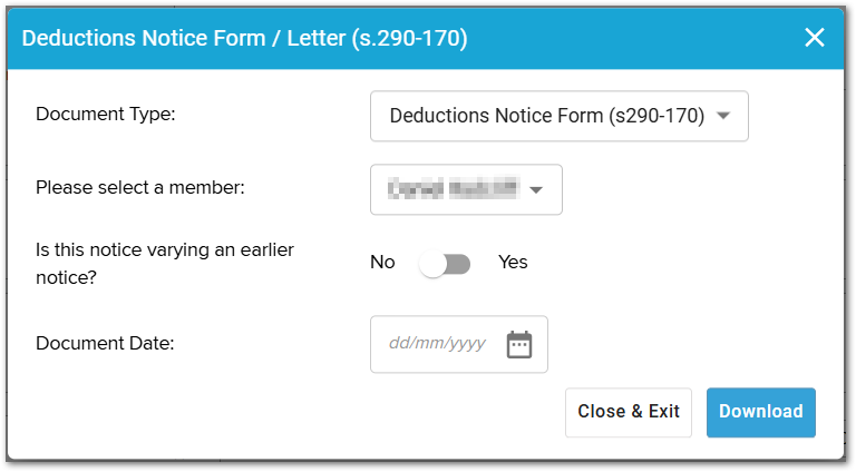 Deductions Notice (s.290-170) – Simple Fund 360 Knowledge Centre