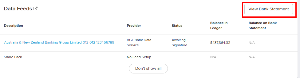 Bank Statement Report – Simple Fund 360 Knowledge Centre