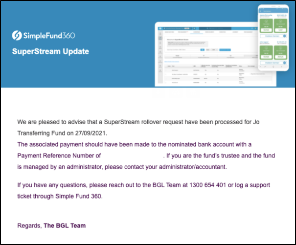 SuperStream Rollovers: How to process a fund Roll Out using Simple Fund ...