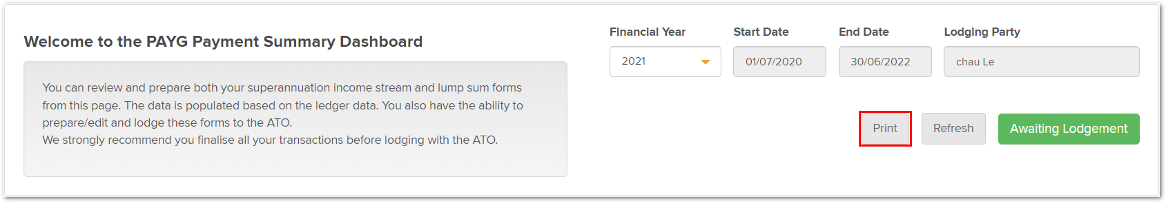 Electronic Lodgment of the PAYG Payment Summary: Superannuation Income ... Electronic Lodgment of the PAYG Payment Summary: Superannuation Income ...
